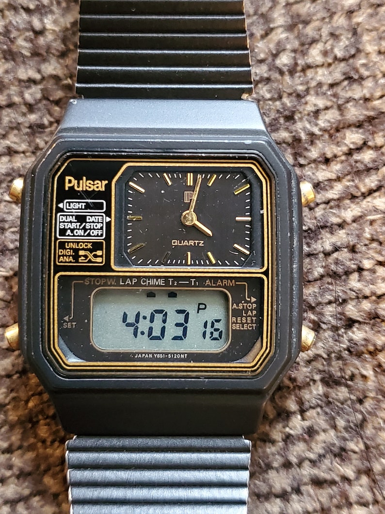 Super Rare Vintage Pulsar Y651-5140 - Etsy