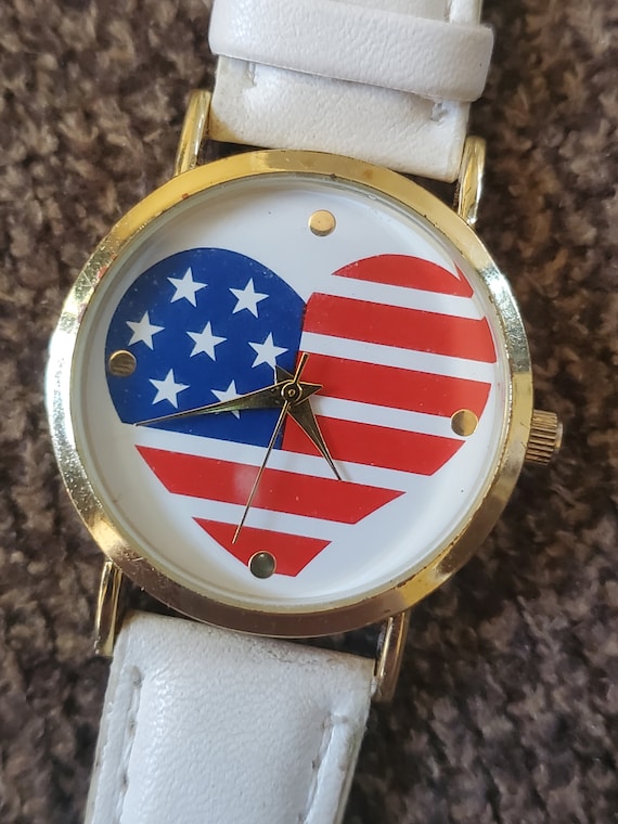 Vintage american flag heart - Gem
