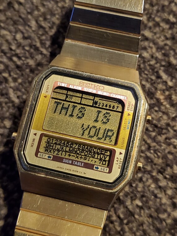 Vintage Seiko D409-500B Digital Databank Watch - Gem