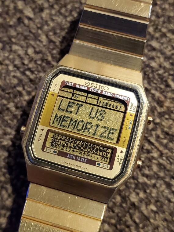Vintage Seiko D409-500B Digital Databank Watch - Gem