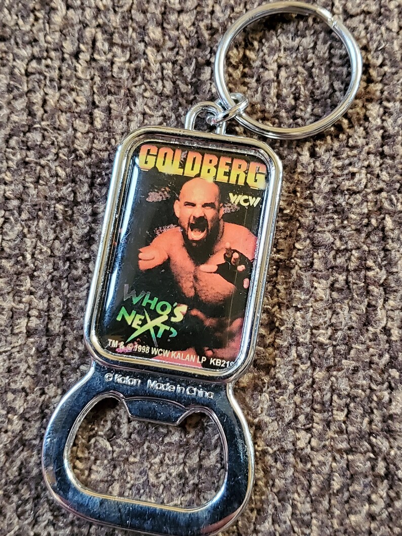 Vintage Goldberg WCW Keychain/bottle Opener and WWF Smack Down Clip ...
