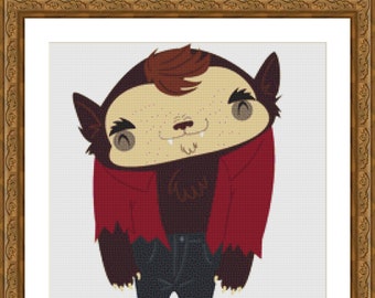 Werewolf Cross Stitch Pattern - Etsy