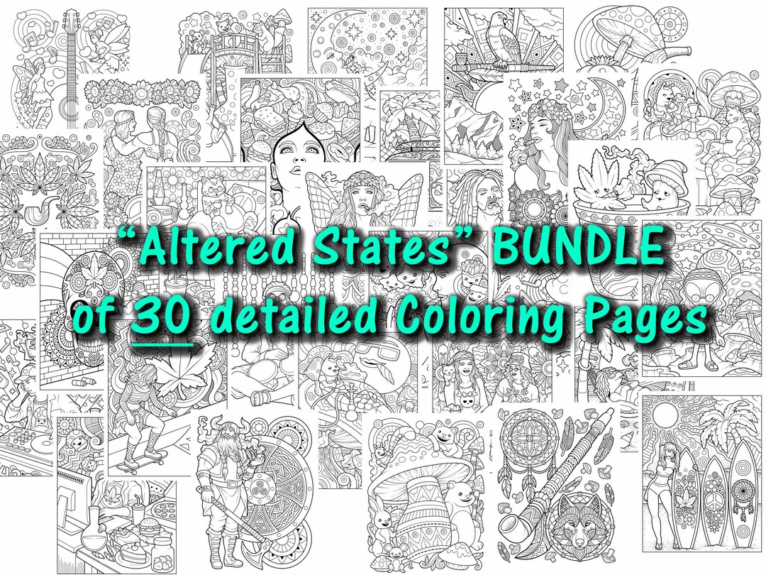Altered States of Consciousness Coloring Page BUNDLE 30 Stunning and ...