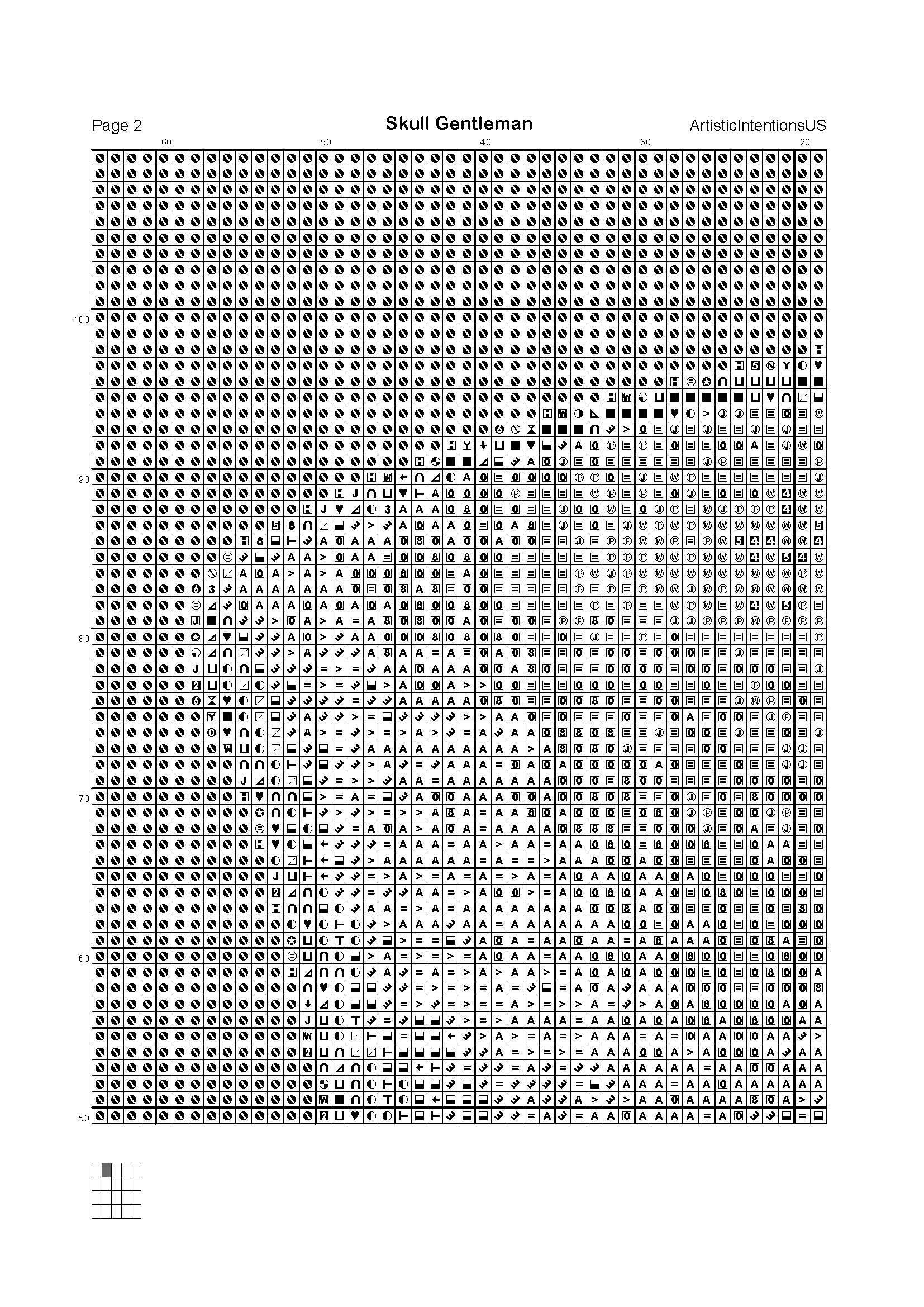 Skull Gentleman Watercolor Painting Counted Cross Stitch - Etsy