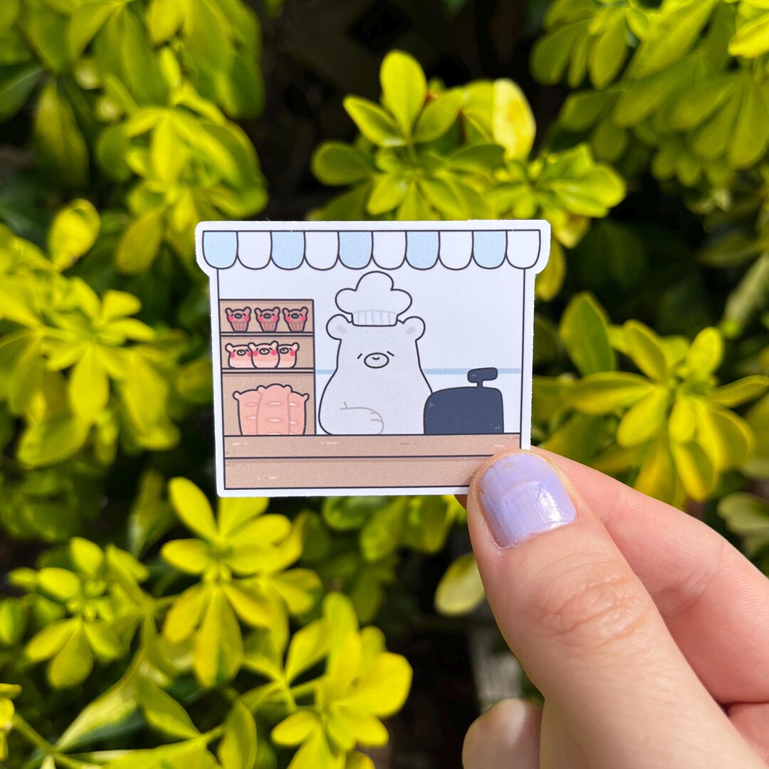 Milkbear Bakery: Cute Milkbear Bakery Stall Sticker, Cosy Stickers ...