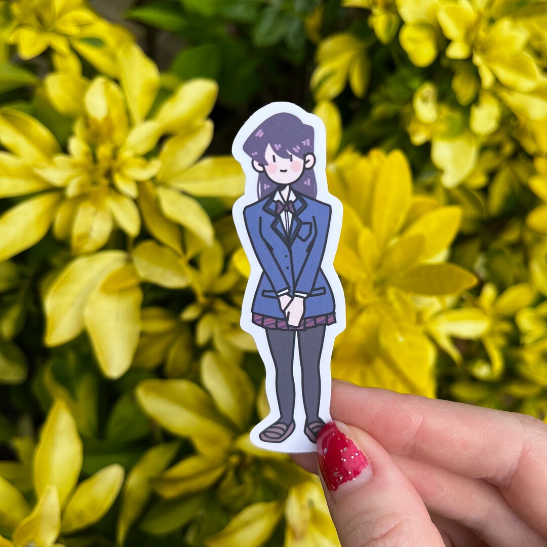 Cute Girl Cant Communicate Anime Sticker: Komi Laptop Sticker, Vinyl ...
