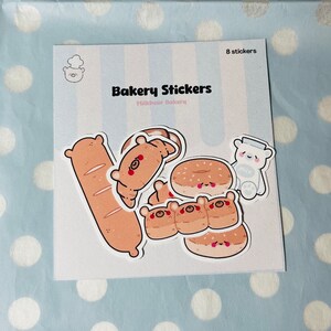 Milkbear Bakery: Mini Cute Bakery Sticker Pack, Bread Stickers, Cake ...