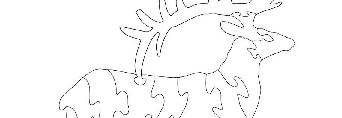 Deer puzzle. Scroll saw pattern.pdf png svg | Etsy