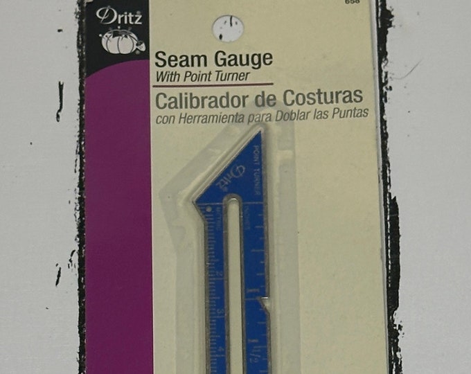 Dritz Seam Gauge With Point Turner 7 Multi Purpose Metal Ruler Sliding ...