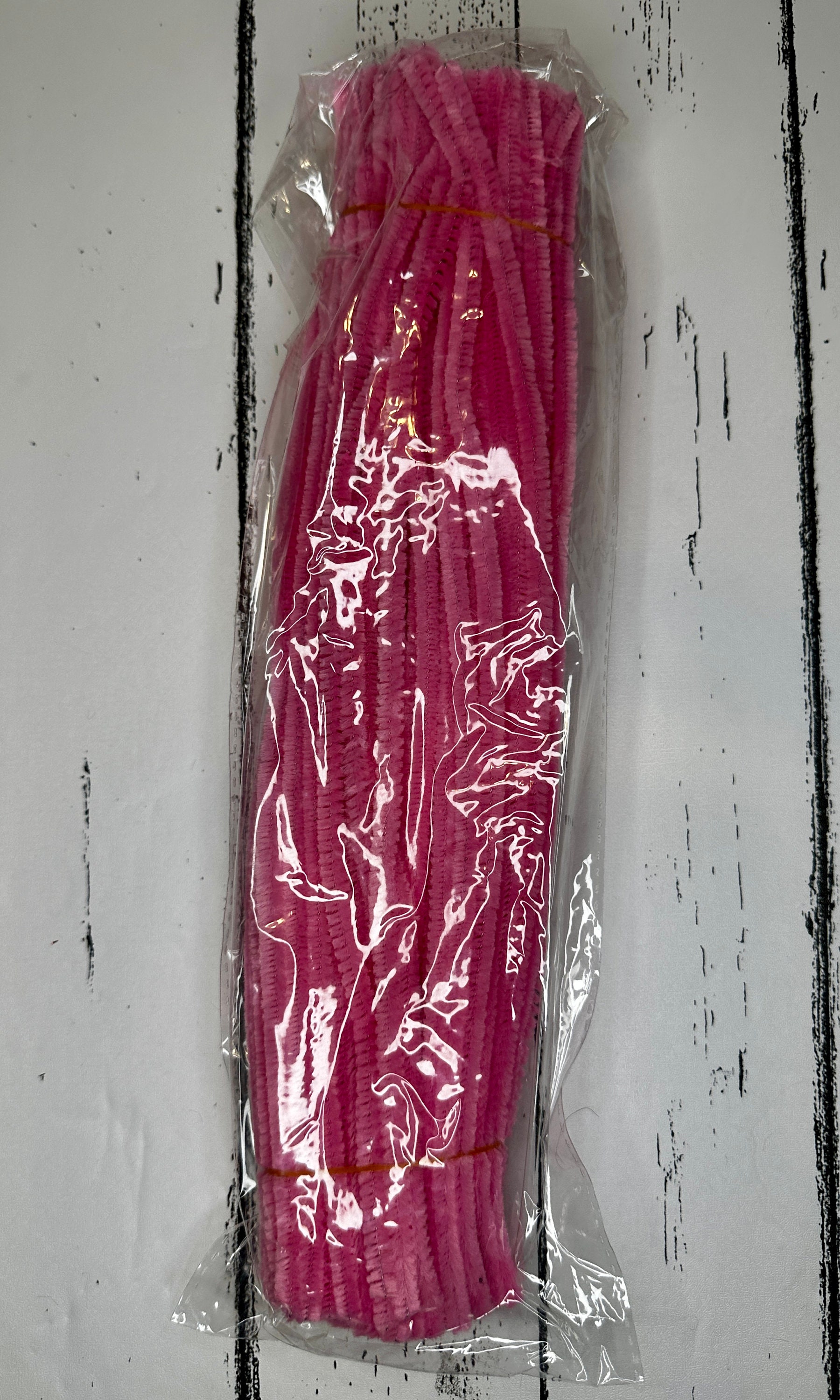 100 PINK Pipe Cleaners / Chenille Stem, Solid Color Pipe Cleaners Set ...