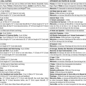 New Simplicity 2458 Sewing Pattern for 18 Doll Clothes / Doll Clothing ...