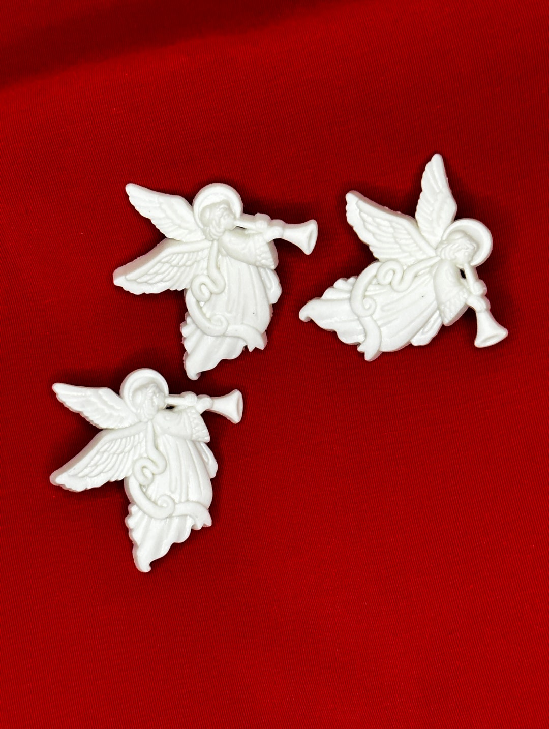 3 Trumpeting Angel Buttons - Etsy