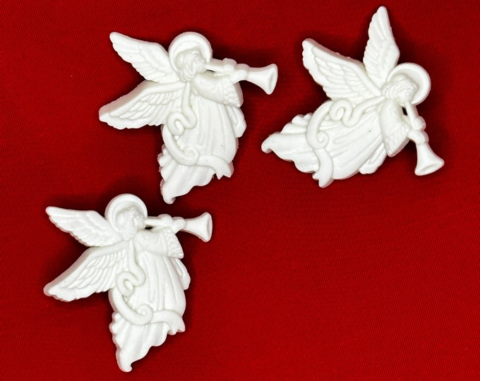 3 Trumpeting Angel Buttons - Etsy