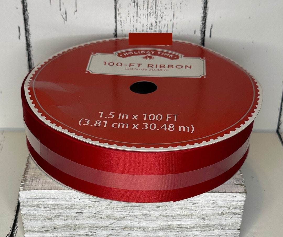 100ft of Decorative Red Ribbon 1 1/2 X 100' New - Etsy