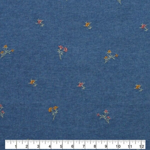Denim Fabric Flowers - Etsy
