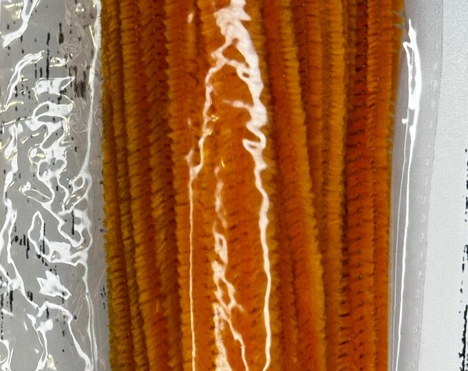 100 ORANGE Pipe Cleaners / Chenille Stem, Solid Color Pipe Cleaners Set ...