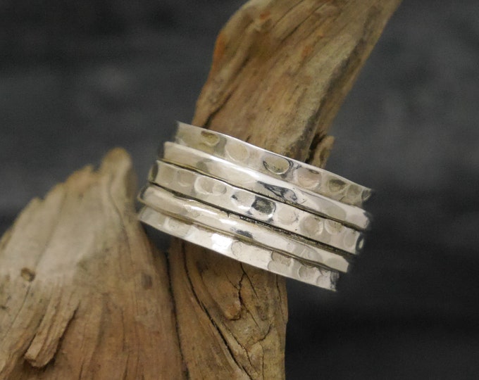 Bague en argent, anneau tournant - Etsy France