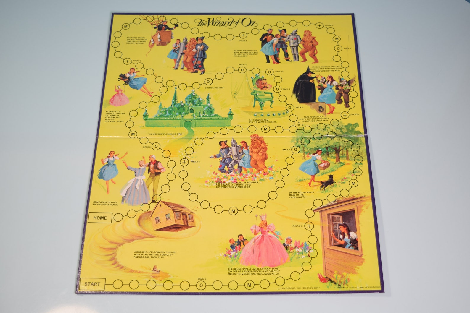 Wizard of Oz Board Game Vintage 1974 Edition - Complete and Very Good ...