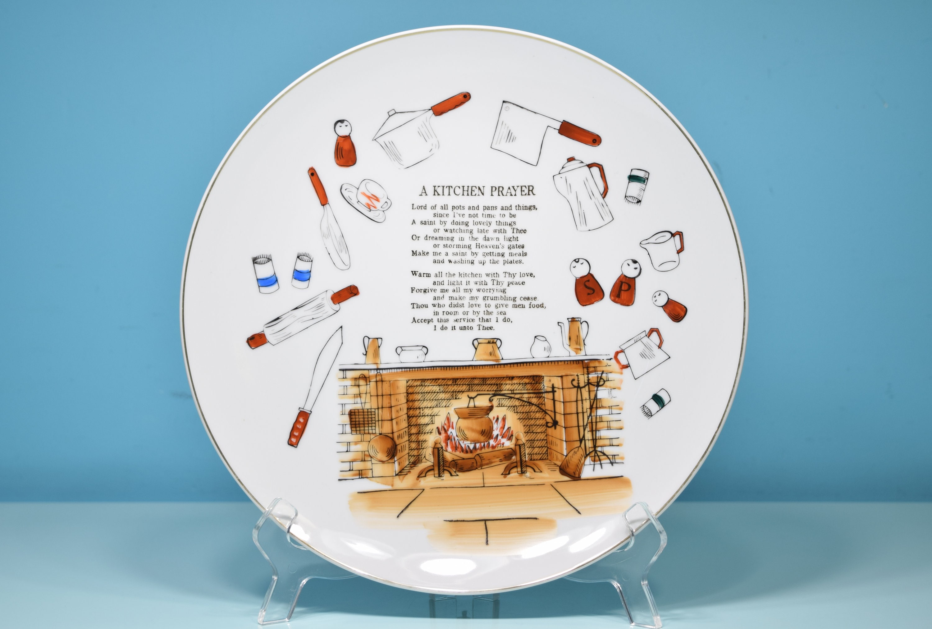 A Kitchen Prayer Decorative Hanging Plate Religious Themed Decor - Etsy