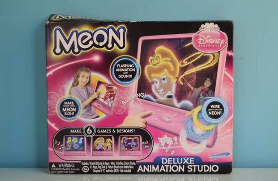 Disney Princess Meon Deluxe Neon Animation Studio Toy Never | Etsy