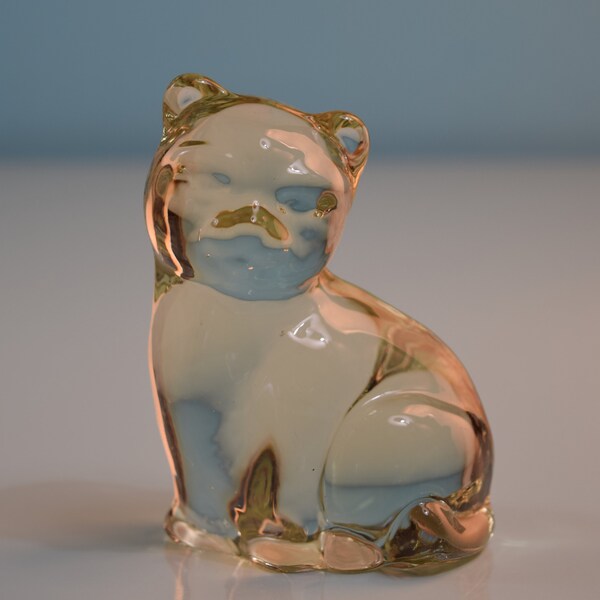 Glass Cat Figurine - Etsy