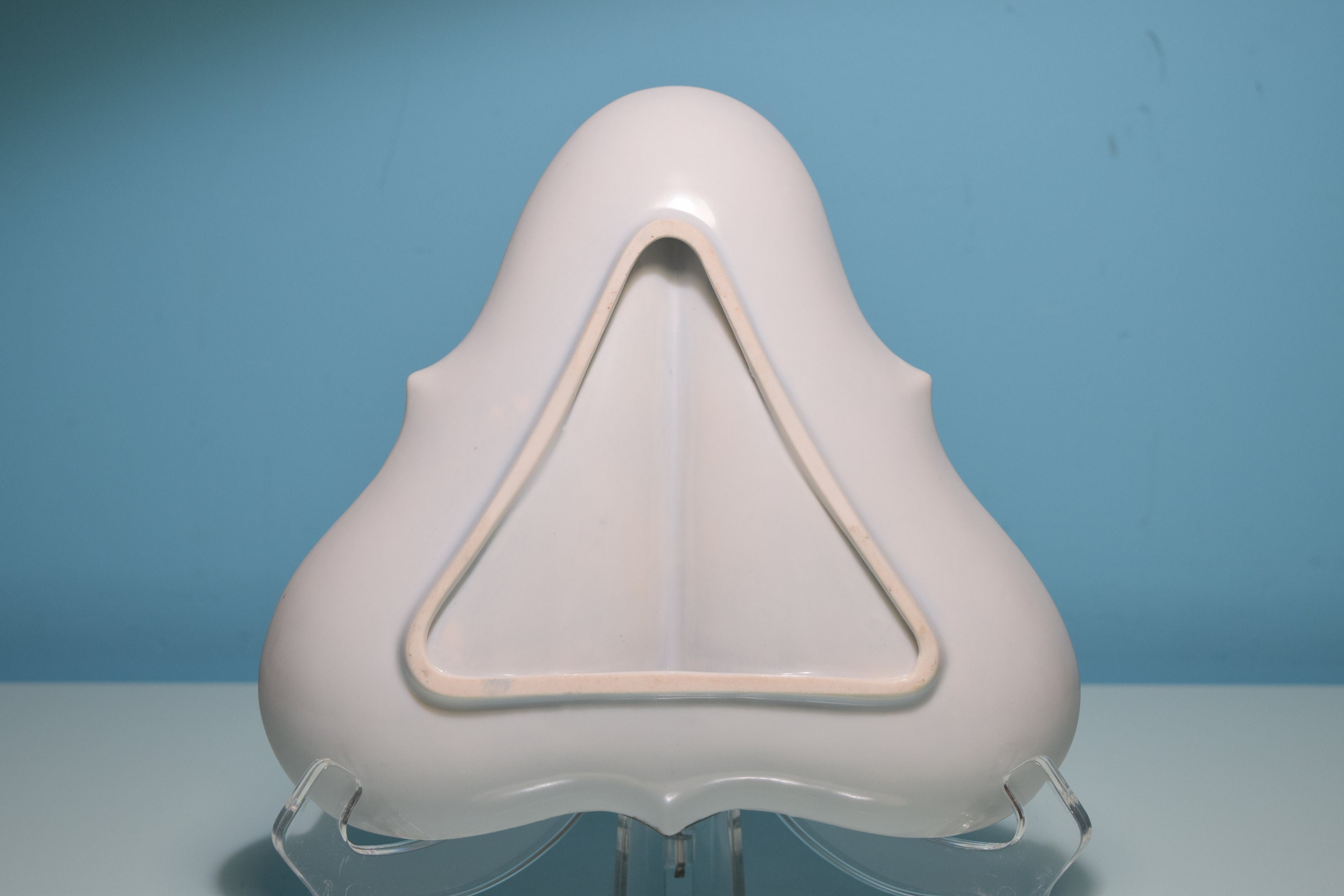 Hand Painted Rare Triangle Serving Dish With Gold Handle - Etsy