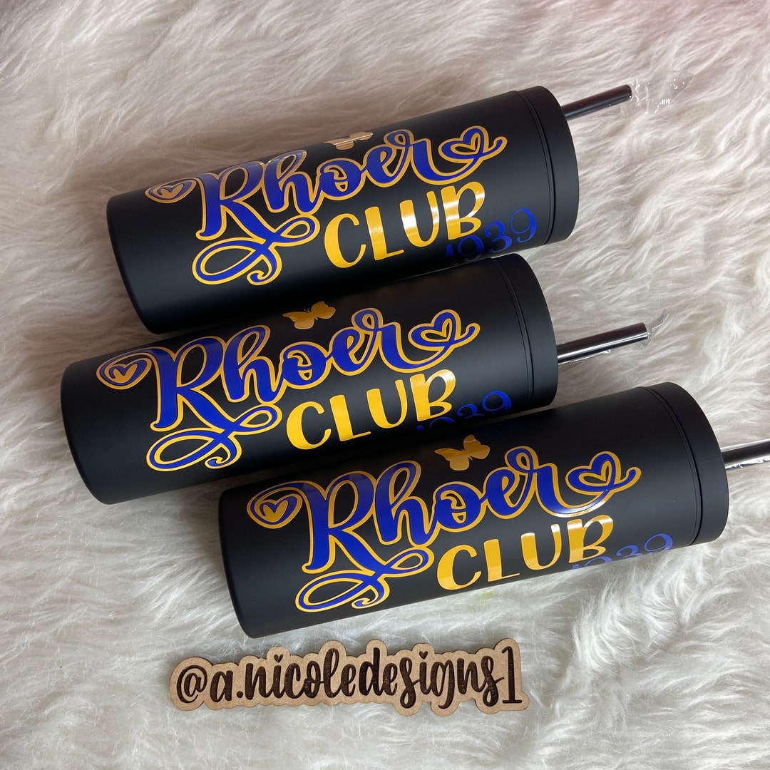 Personalized Rhoer Club Tumbler: Sorority Gift - Etsy