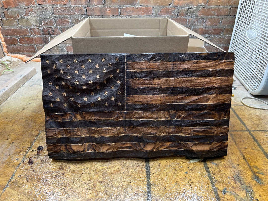 Wood Wavy Textured Flag (natural Colors) - Medium - Etsy