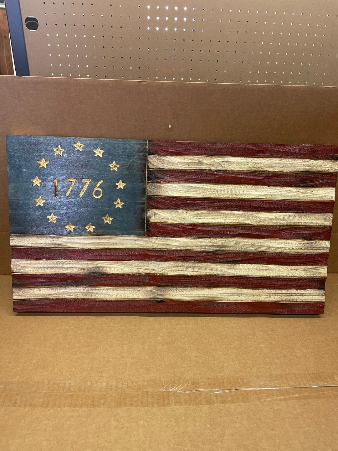 Wood 1776 Flag - Small - Etsy