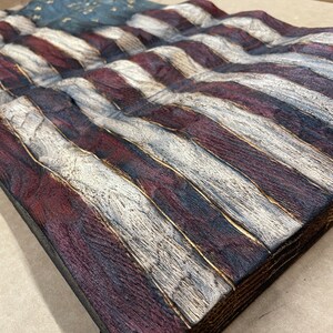 Wood Wavy Textured 1776 Flag - Medium - Etsy