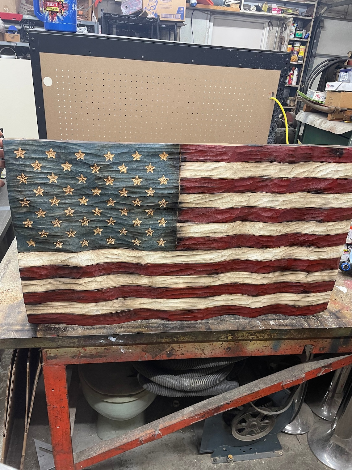 Textured Wood Wavy Flag - Large - Etsy