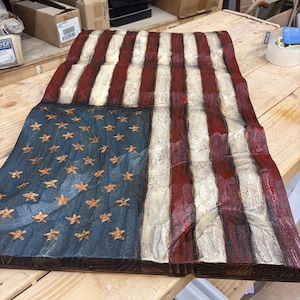 Textured Wood Wavy Flag - Large- Large - Etsy