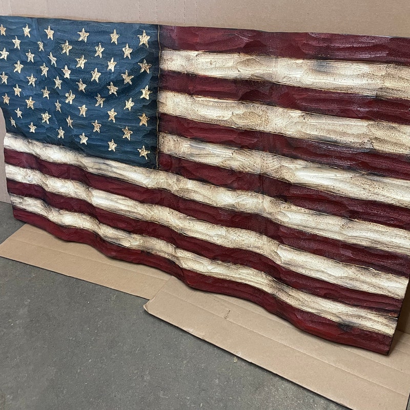 Wavy Wood Flag - Etsy