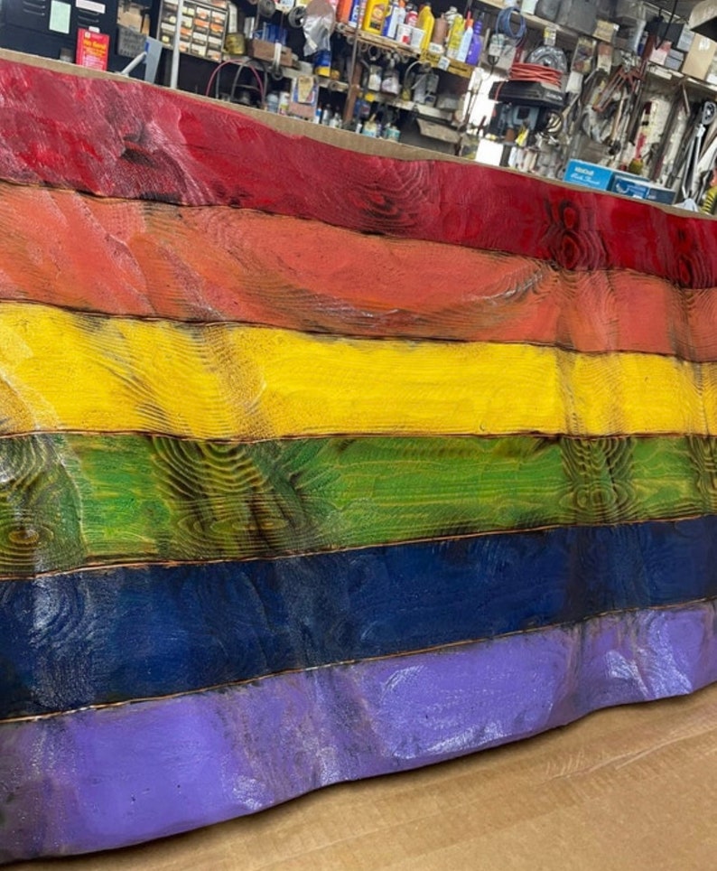 Pride Flag, Wood Wavy, Medium - Etsy