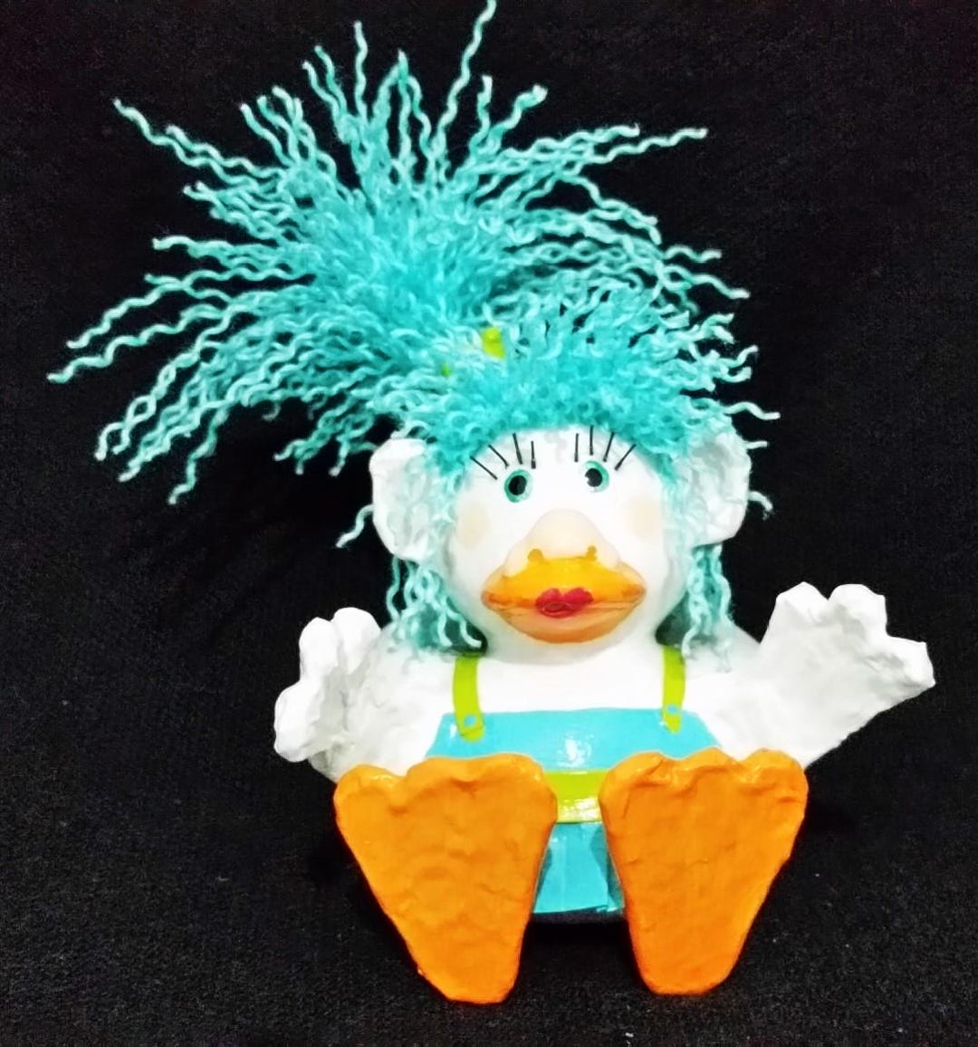 Blue Troll Rubber Duck Fairies Gnome OOAK Rubber Duck One-of-a-kind ...