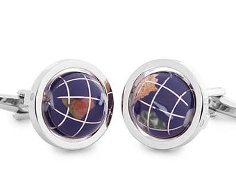 Globe Cufflinks - Etsy