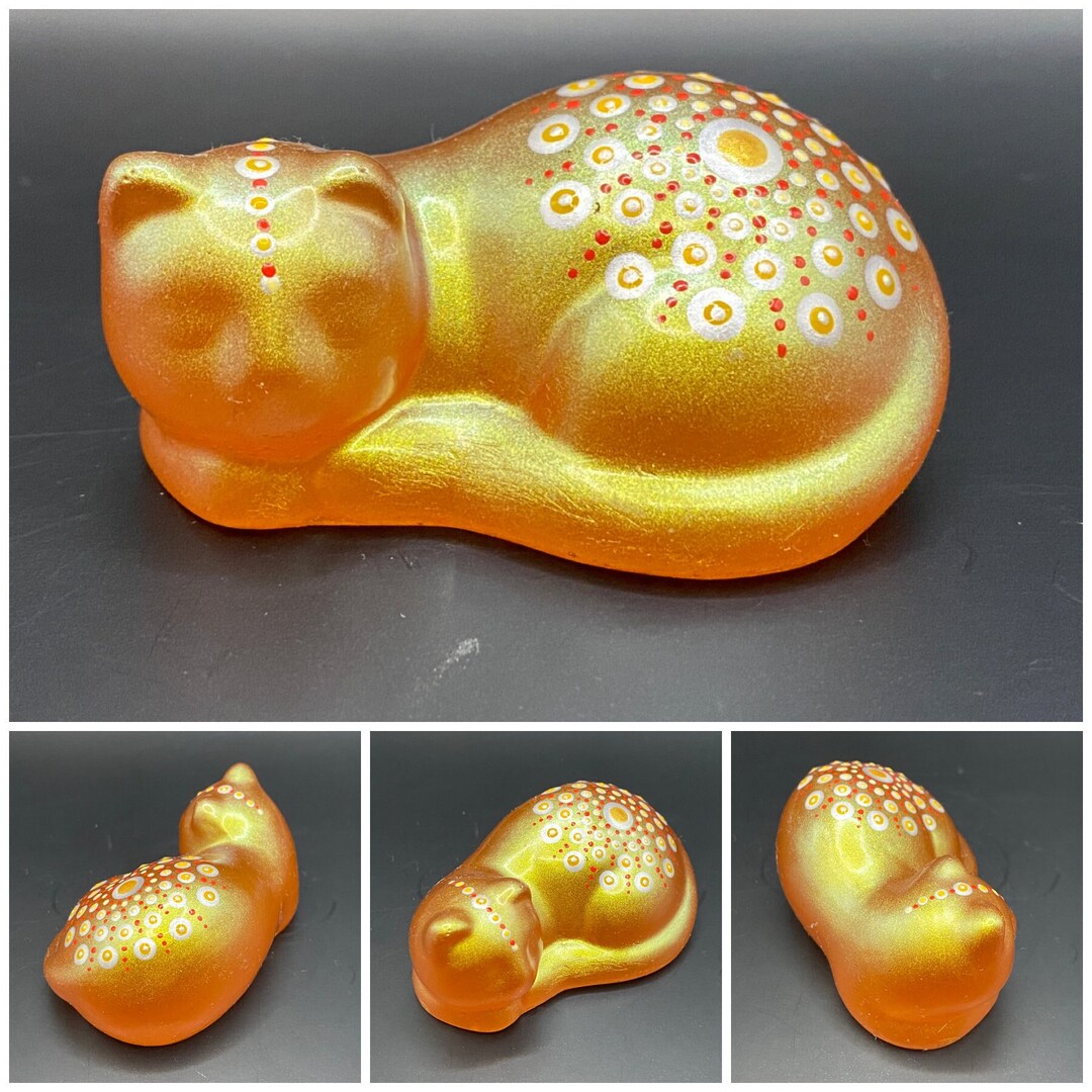 Cat 8 X 5 Cm Dot Painting, Mandalas, Decorative Figut, Gift - Etsy