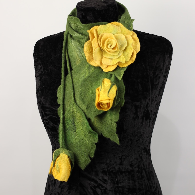 Scarf With Flowers - Etsy