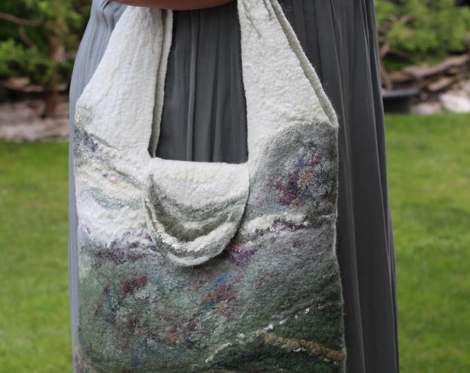 Enchanted Forest Felted Handbag, Women's Bag, Tote Bag, Shoulder Bag ...