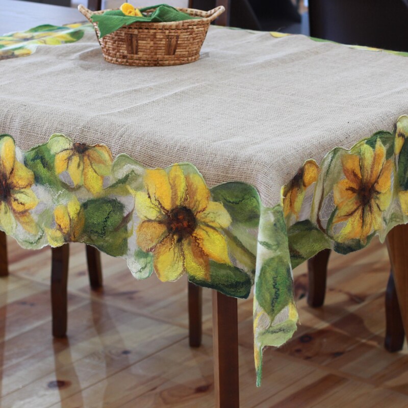 Sunflower Tablecloth - Etsy