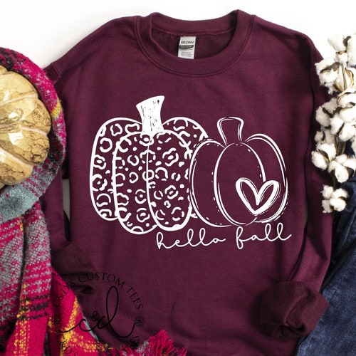 Hello Fall Sweatshirt Women's Fall Sweatshirt Cute - Etsy