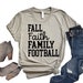 Fall Faith Family and Football Shirt Football Shirt Fall Shirt Women's ...