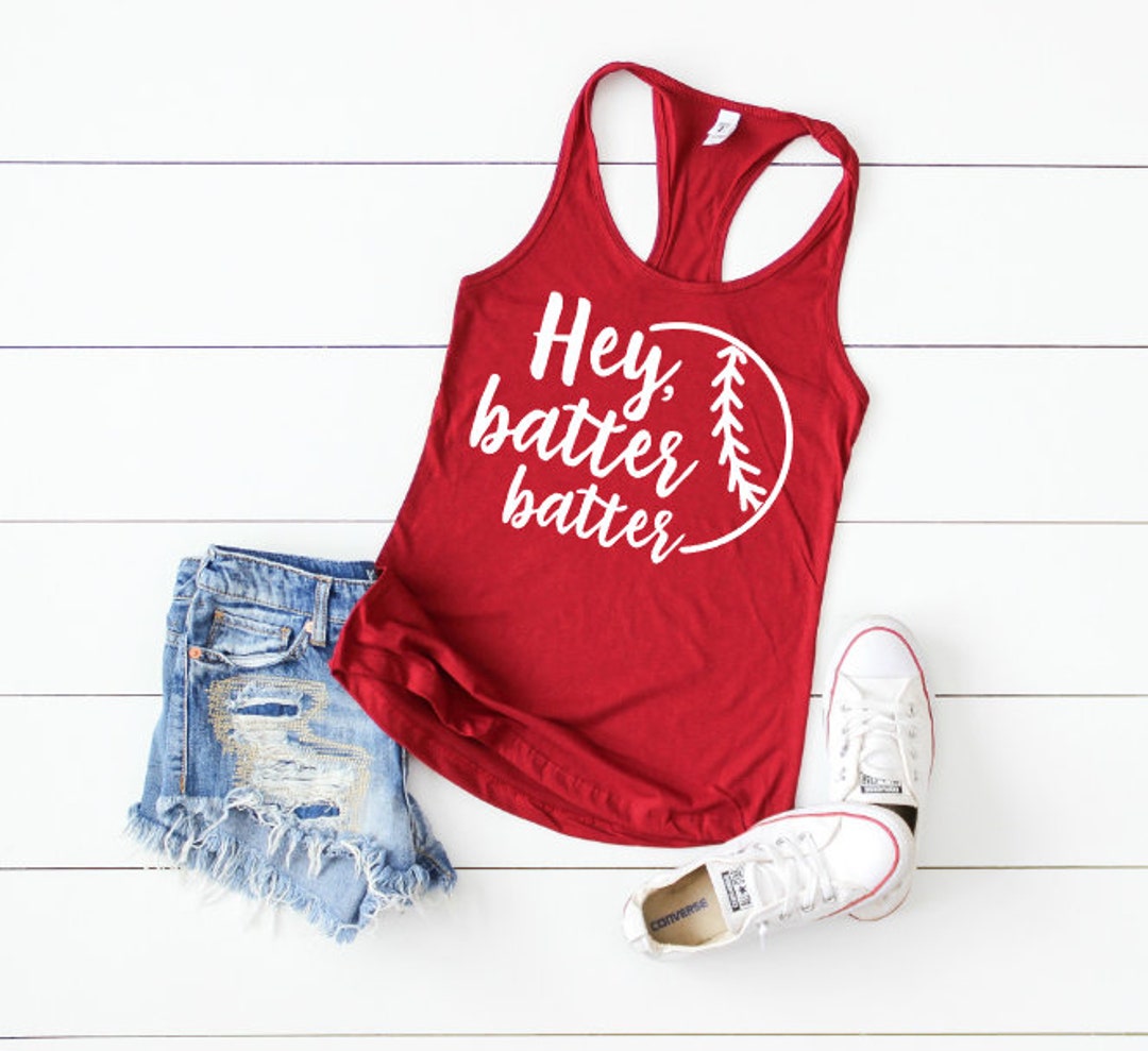 Baseball Tank Top - Baseball Shirts - Hey Batter Batter Shirt ...