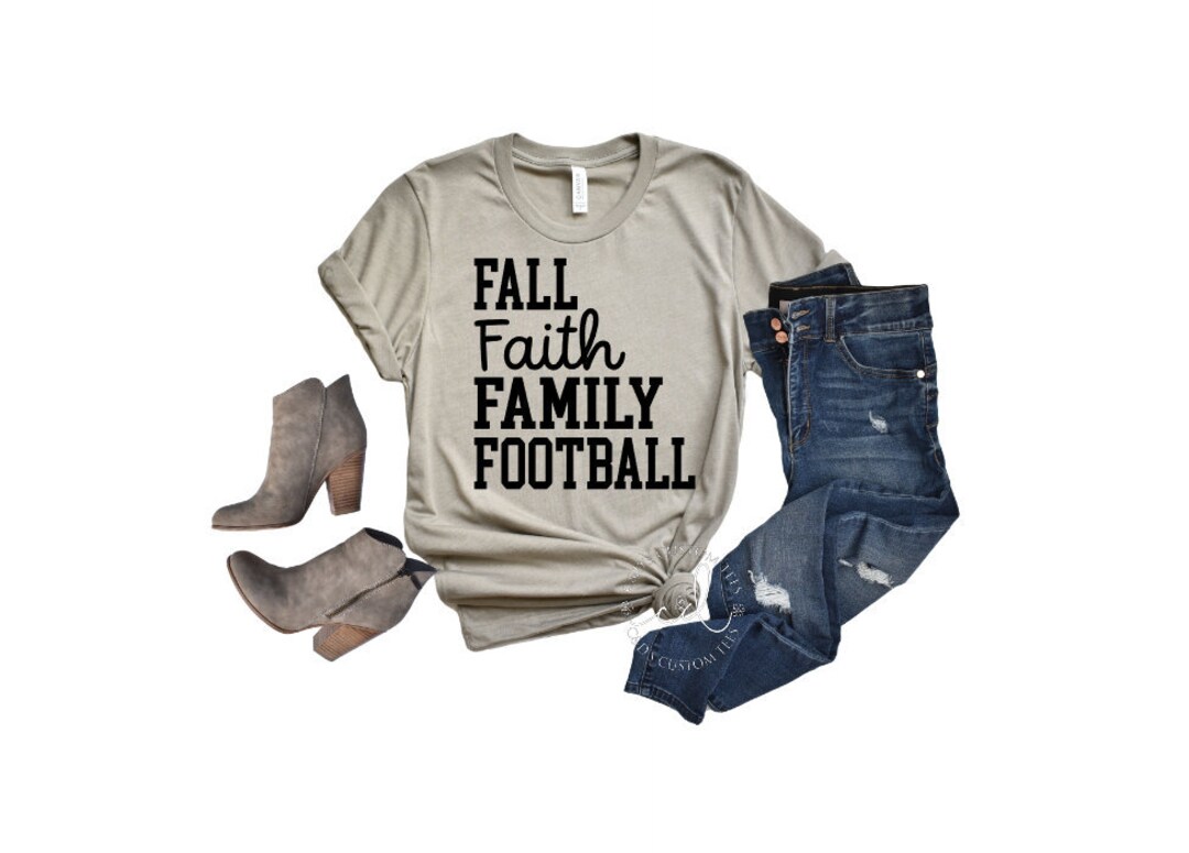 Fall Faith Family and Football Shirt Football Shirt Fall Shirt Women's ...