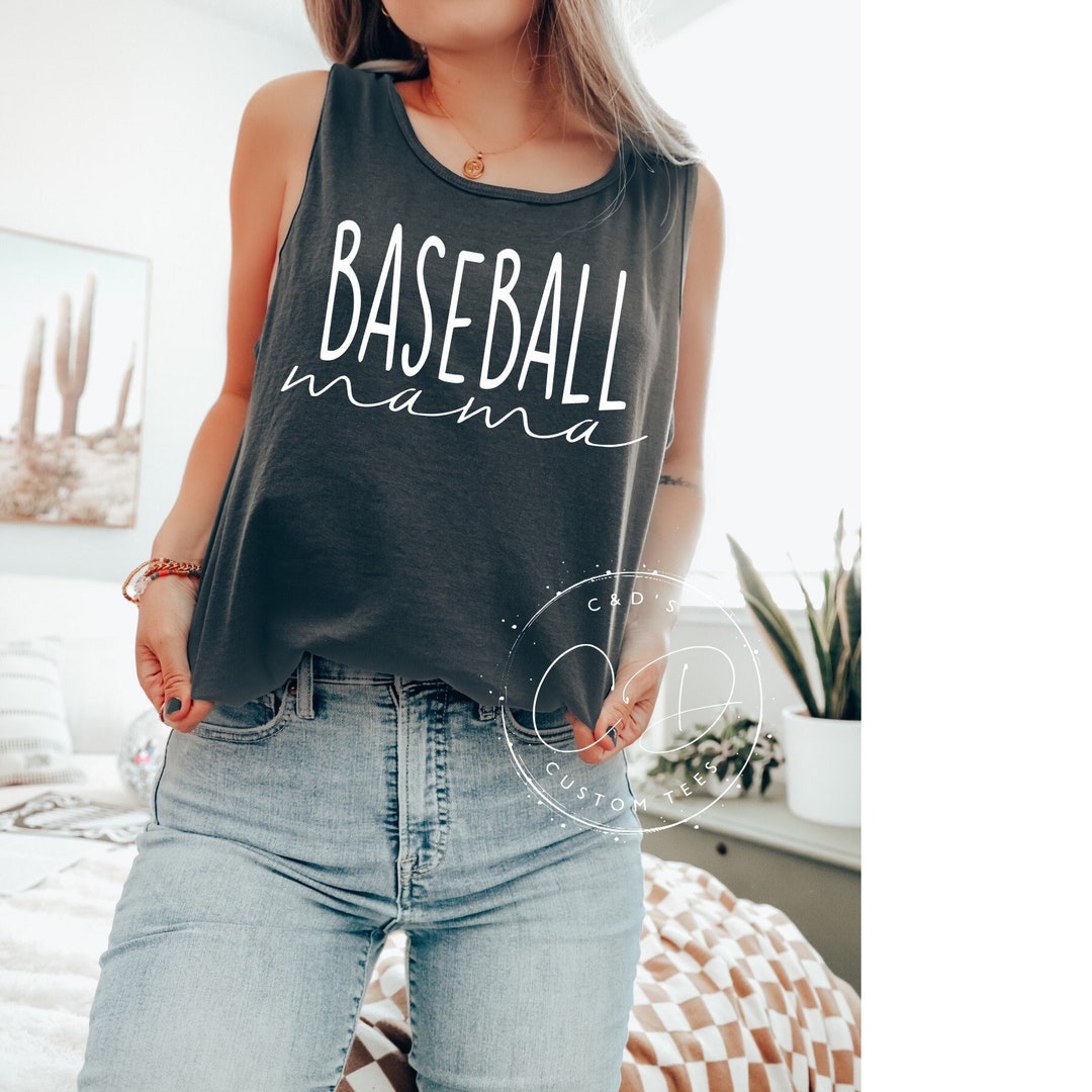 Baseball Mama Tanks - Baseball Comfort Color Tank Top - Baseball Shirt ...