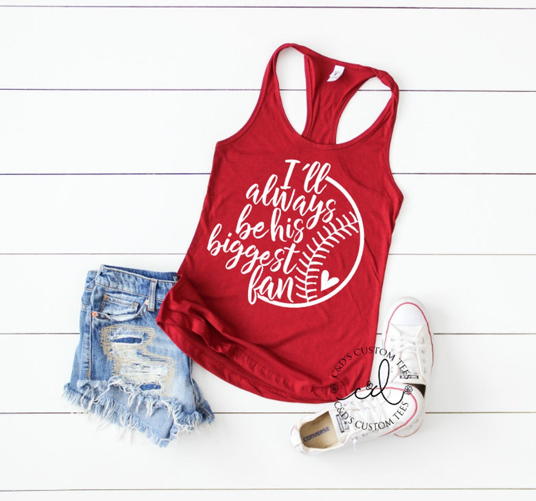 Baseball Tank Top - Baseball Shirts - Baseball Biggest Fan Shirt ...