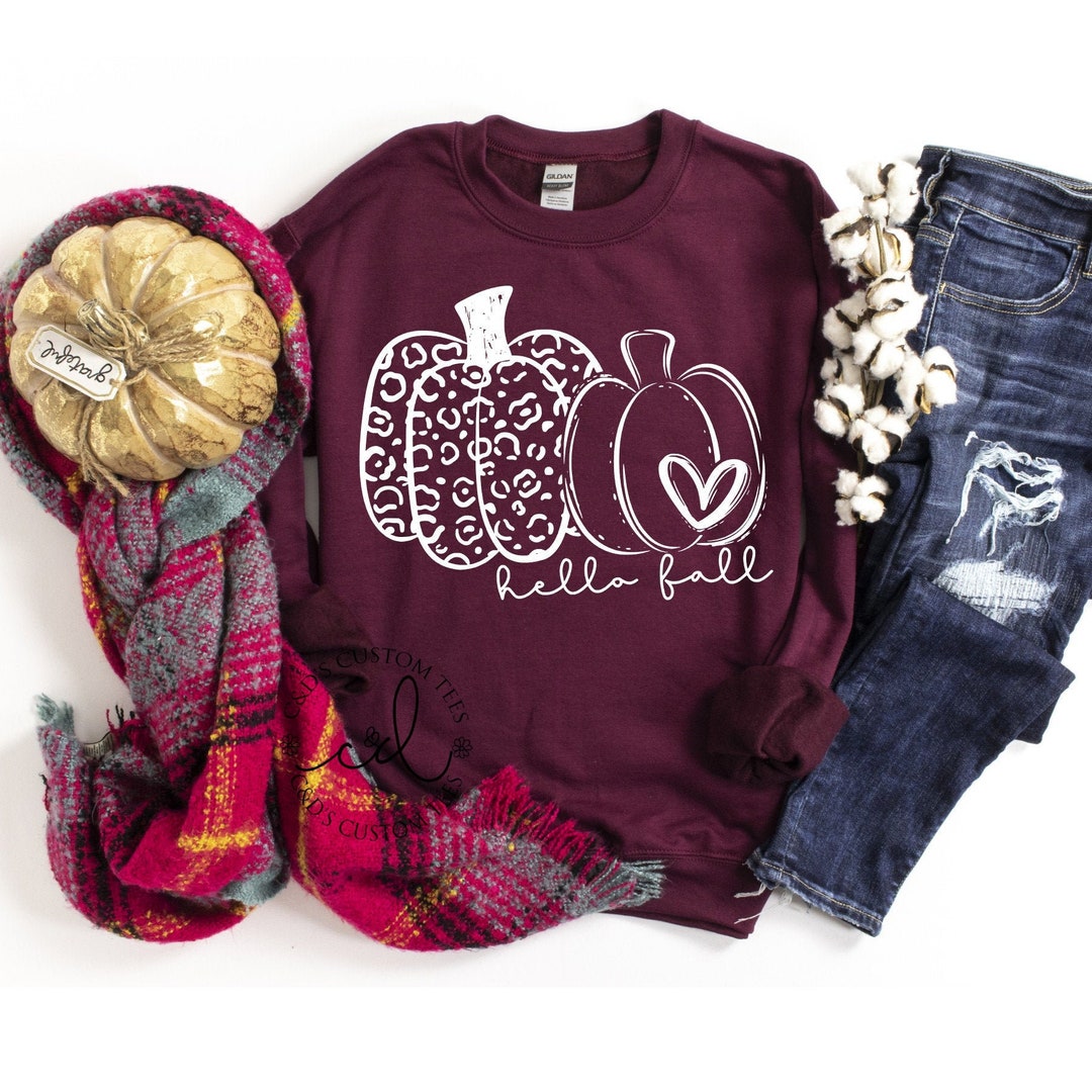 Hello Fall Sweatshirt Women's Fall Sweatshirt Cute - Etsy