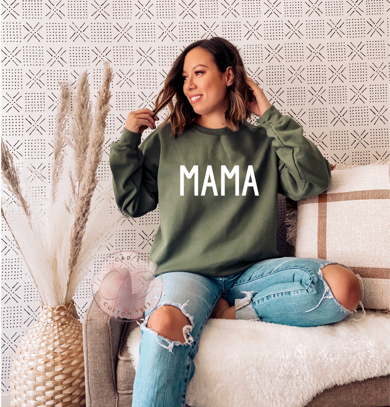 Mama Sweatshirt Mom Sweatshirt Women's Sweatshirts | Etsy