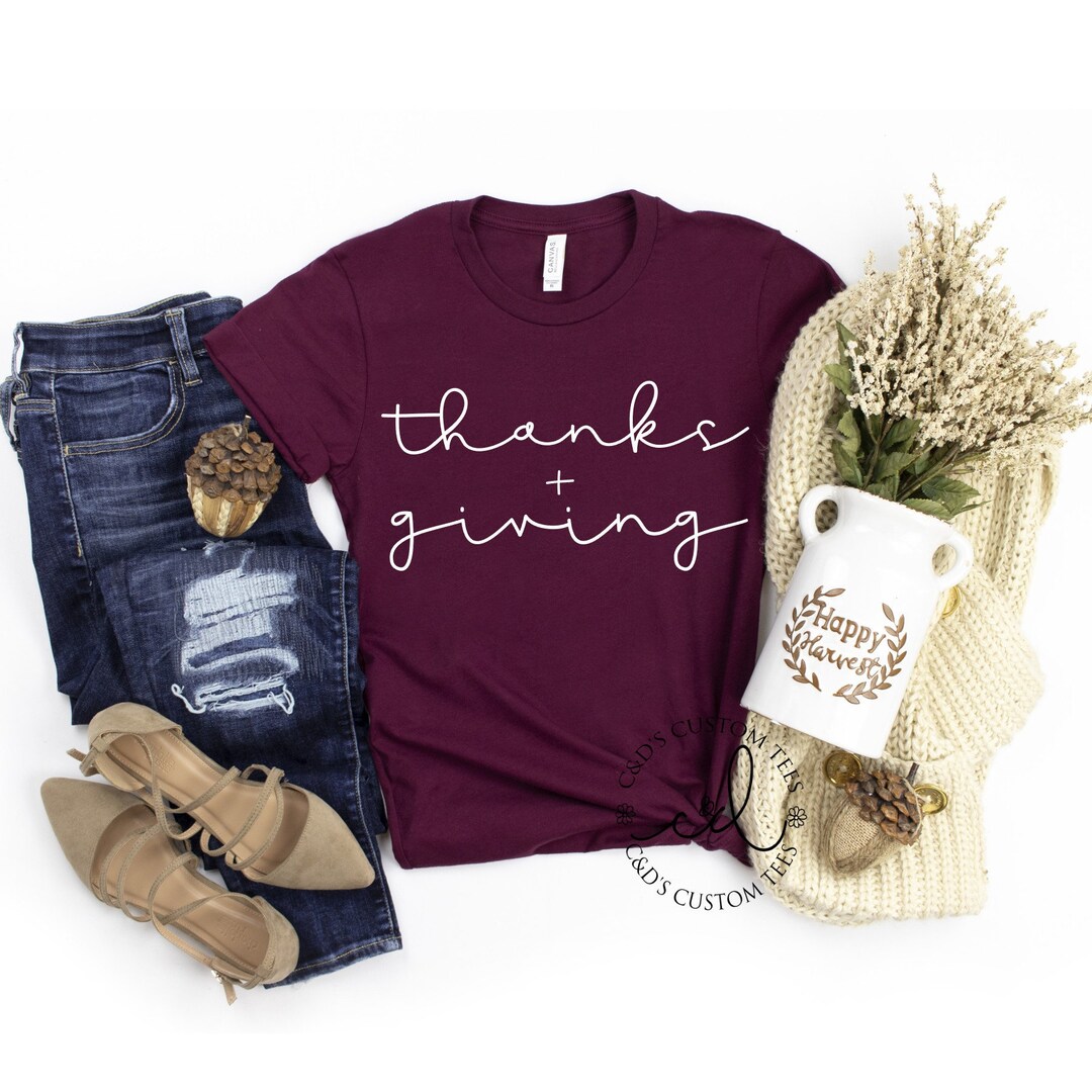 Fall Shirts - Thanks + Giving Shirt - Thanks and Giving Tee - Cute Fall ...