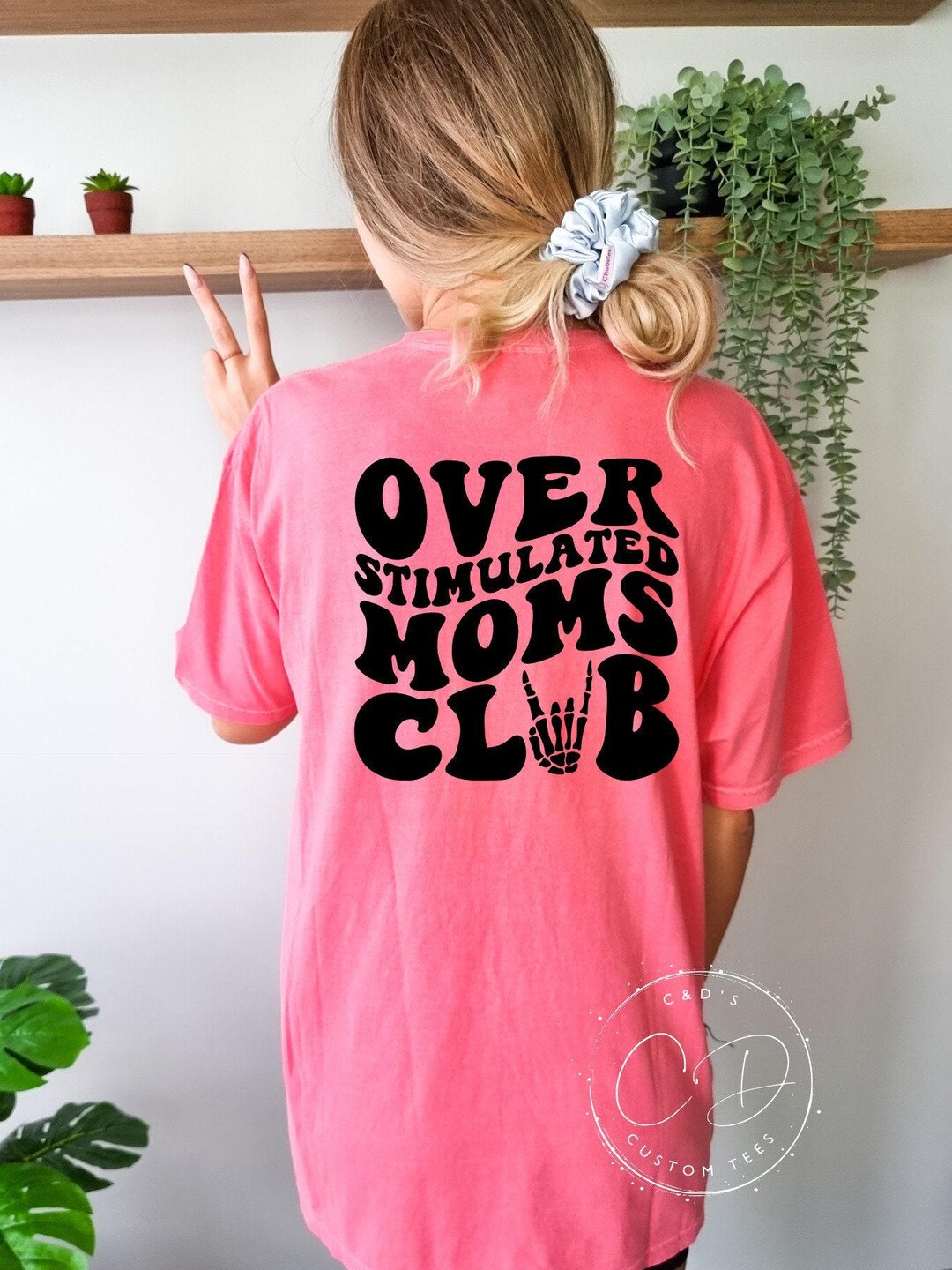 Overstimulated Moms Club Shirt - Mama Comfort Color Shirt - Retro Mama ...